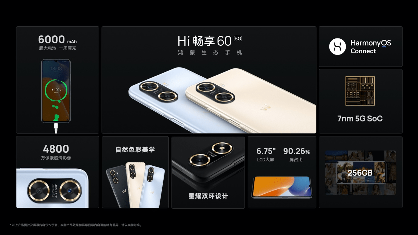 WIKO发布Hi畅享60 5G手机新品，主打长续航体验 | 科技前线_方面_鸿蒙_摄像头