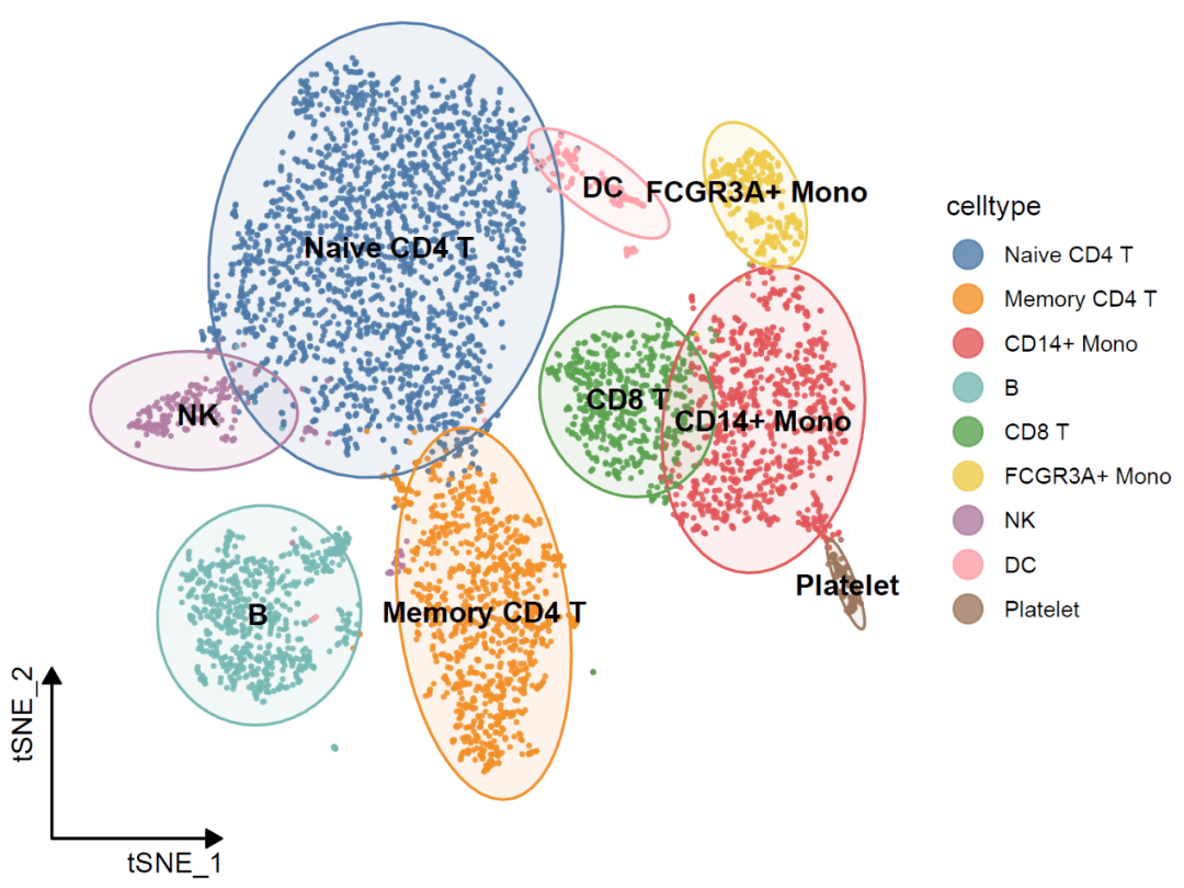 如何提取Seurat数据，绘制更加个性化的tSNE/UMAP图？_ggplot_as_绘图
