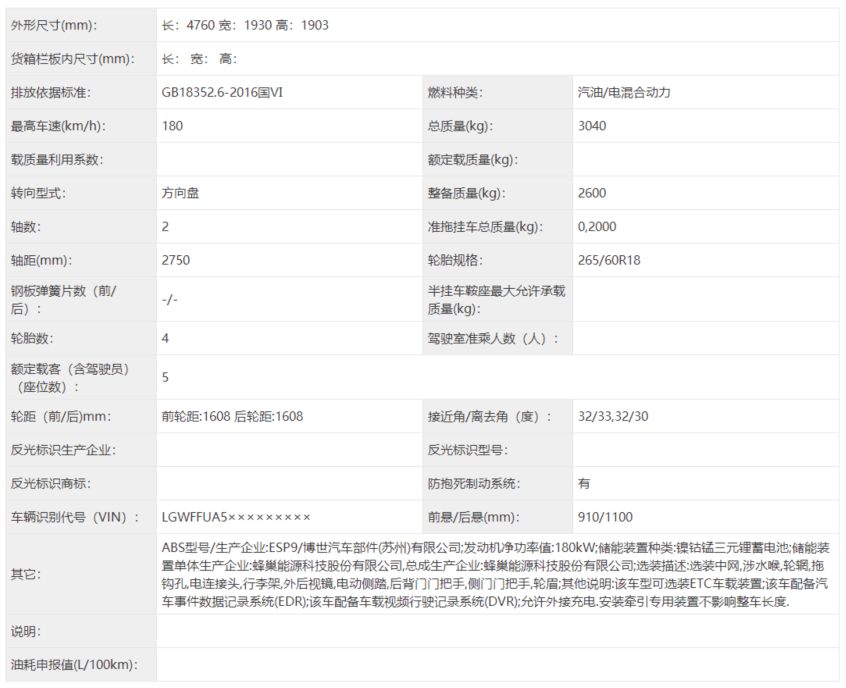 坦克300 PHEV申报信息曝光 CLTC纯电续航105 km_搜狐汽车_搜狐网
