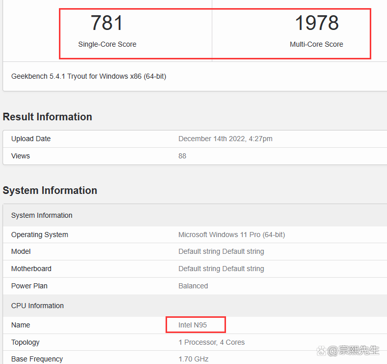 英特尔N95处理器曝光，单核性能与Ryzen 5 1400相当，多核为62%_Lake-N_Alder_系列