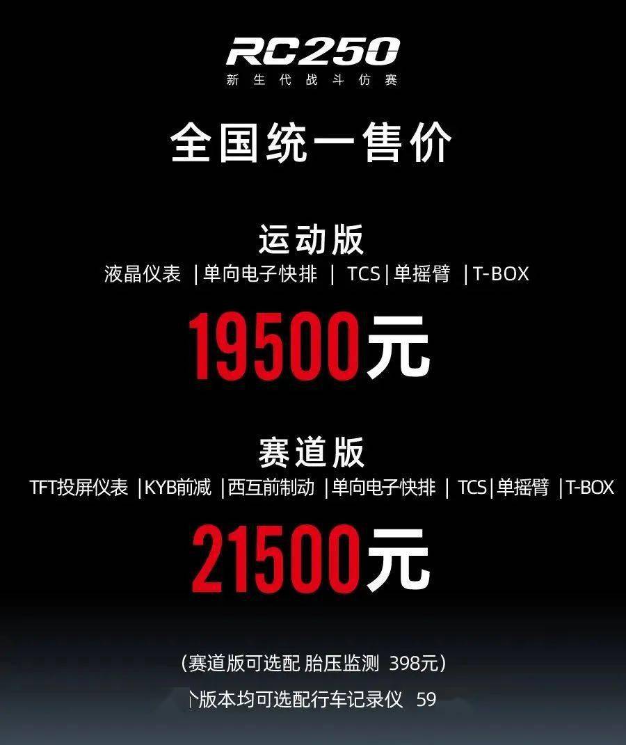19500元起的赛科龙RC250上市..._搜狐汽车_搜狐网