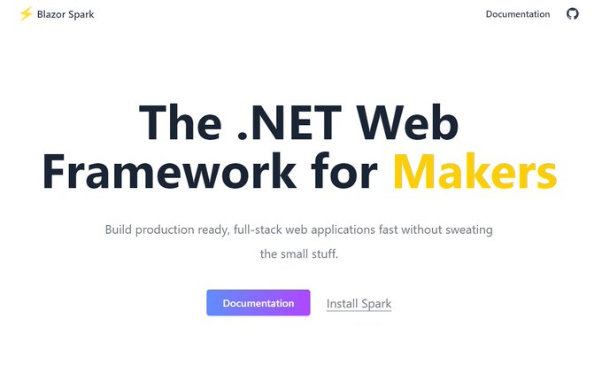 全栈开发框架 Blazor Spark 现已推出！_Web_code>_项目
