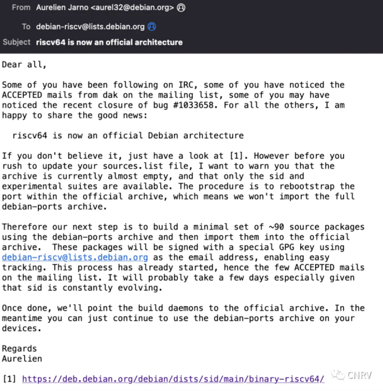 RISC-V成为Debian官方支持架构_项目_需求_deb