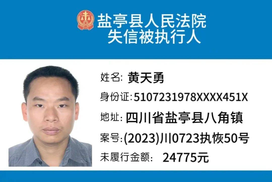 31人！绵阳法院曝光！照片、姓名……_住址_号码_身份证