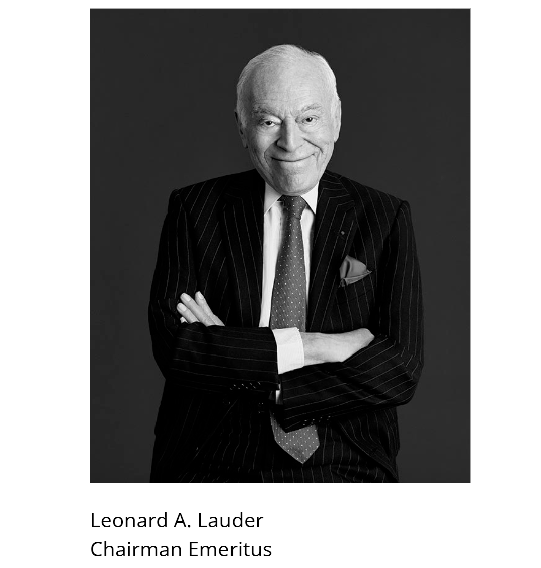 90岁的雅诗兰黛家族掌门人 Leonard A. Lauder 将董事会席位交予次子，将继续担任名誉主席及“首席教育官”_公司_品牌_支持