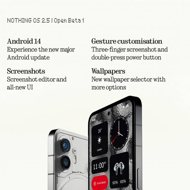 Nothing OS 2.5 beta基于Android 14现已适配Nothing Ph_选项_应用_屏幕
