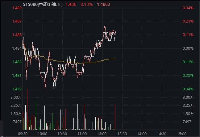 率先翻红走强！中证红利ETF(515080)盘中冲击三连阳，中国石化、盘江股份、南钢股份逆市红盘_投资_市场_股息
