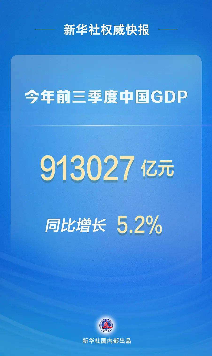 国家统计局：今年前三季度中国GDP同比增长5.2%_投资_服务业_全国