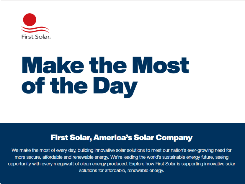 First Solar三季度营收低于预期，靠税收减免促使盈利增加_美国_组件_生产